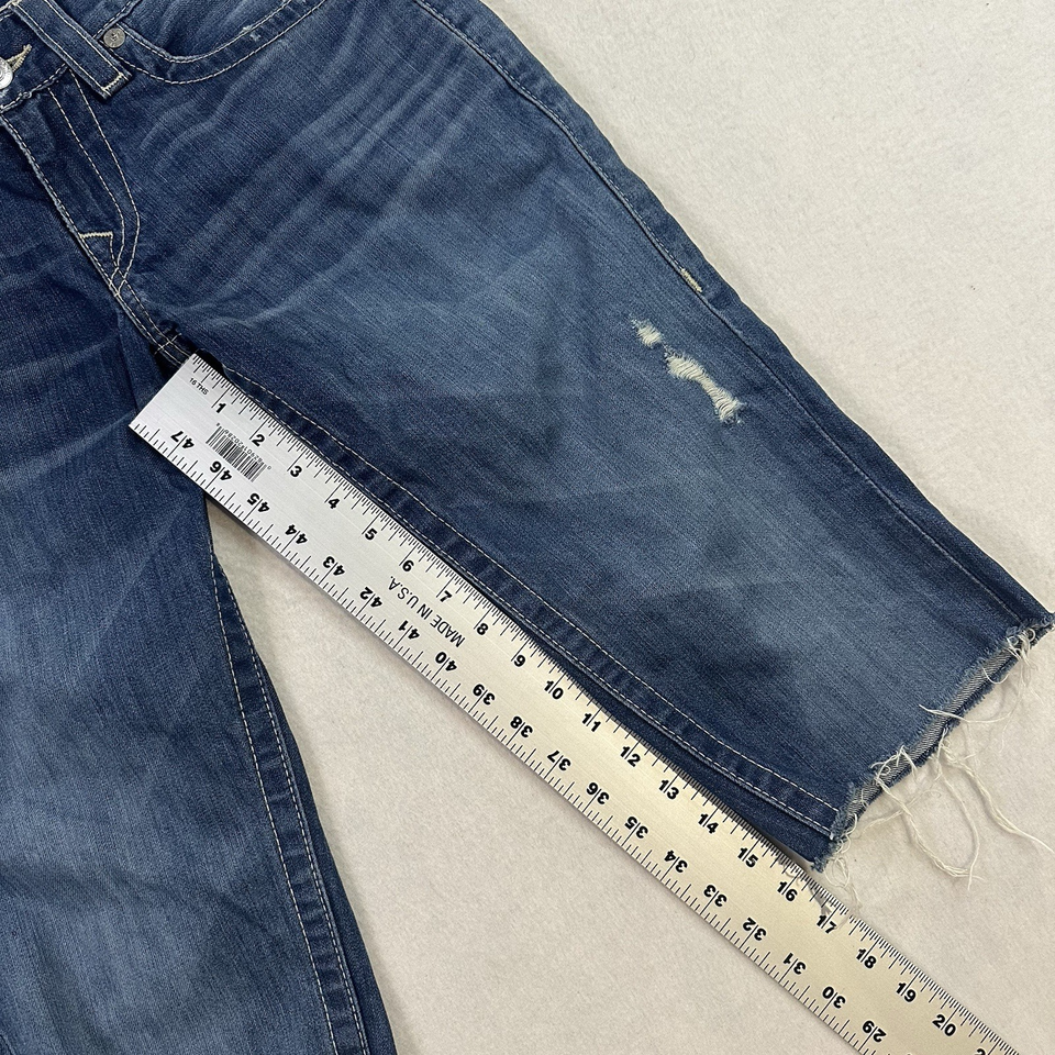 True Religion Ricky Jeans Cropped Cutoff Capris Womens 28x16 Comfort ...
