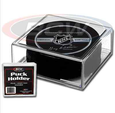 (4 Pack) BCW Square Hockey Puck Holder Cube Case Stackable For ...