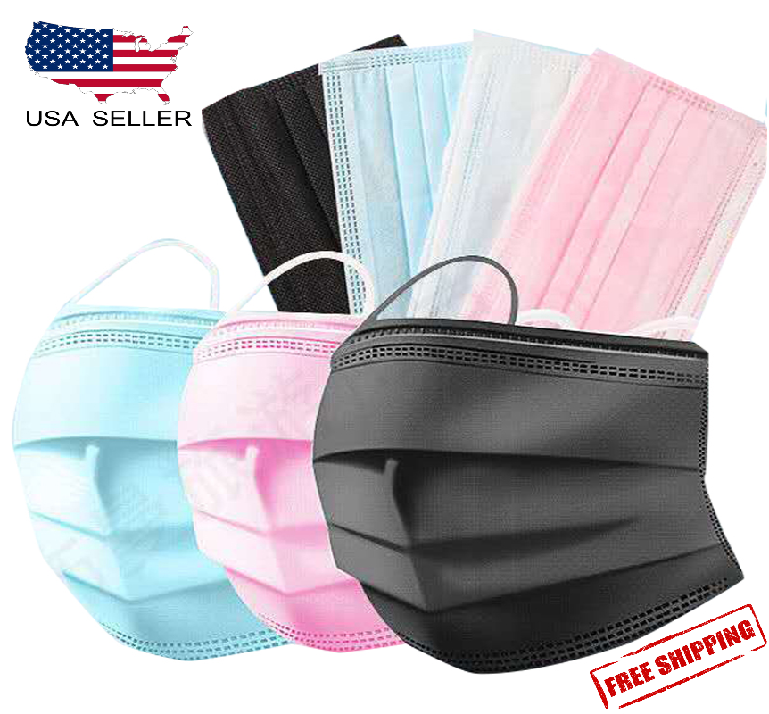 2×50-Pcs Face Mask Mouth & Nose Cover Protector Respirator Masks with ...