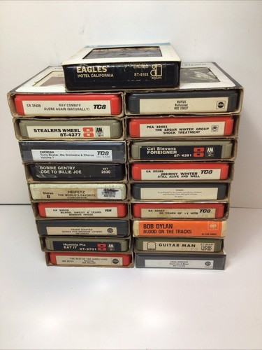 19 Vintage 8 Track Tape Mixed Lot Hand Picked Valuable Title Selection ...