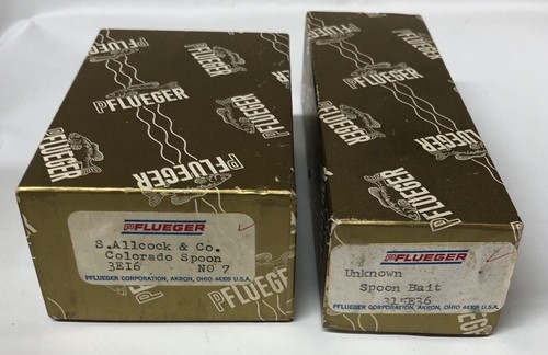 2 Pflueger Fishing Lure Boxes Colorado Spoon Vintage | eBay