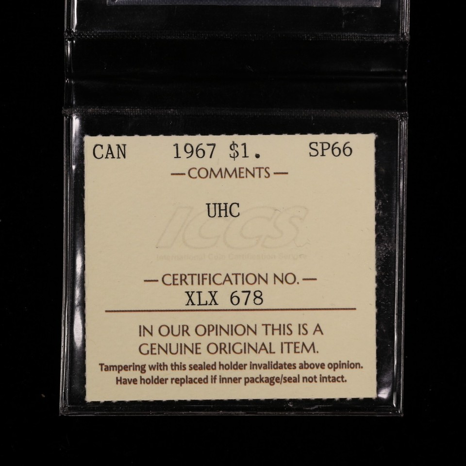 1967 $1 *UHC* ICCS SP66 Canada Silver Dollar - Ultra Heavy Cameo Goose ...