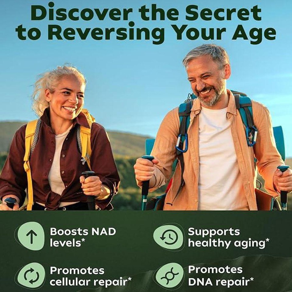 1/2X-Reus Research NAD+Supplement Caps for Skin Aging Support,Energy ...