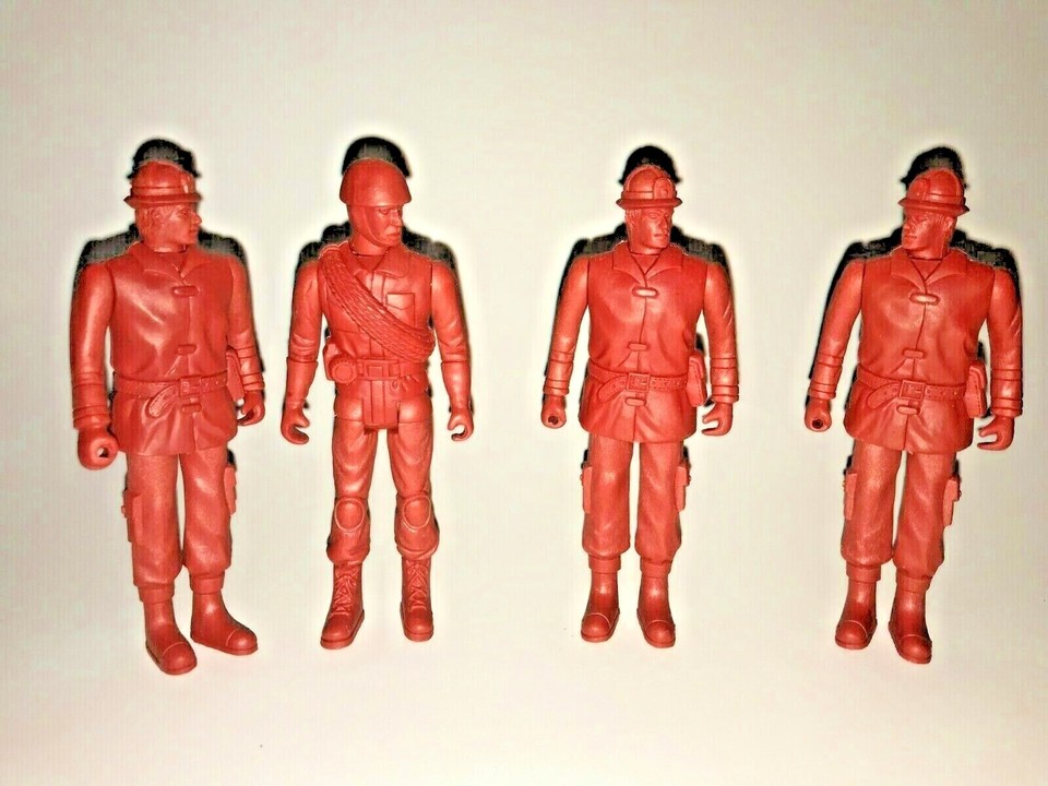 5.5" Poseable Action Figures 4 PACK Police Man Fireman Army Marine or ...