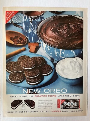 1960 Nabisco Oreo Cookie Vintage Print Ad Advertisement | eBay
