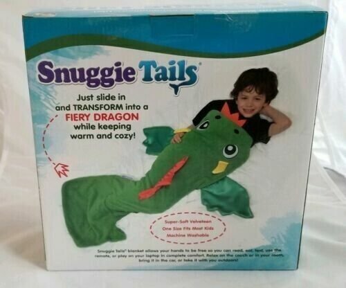 Snuggie Tails Super Soft Velveteen Plush Green Dragon As Seen On TV ...