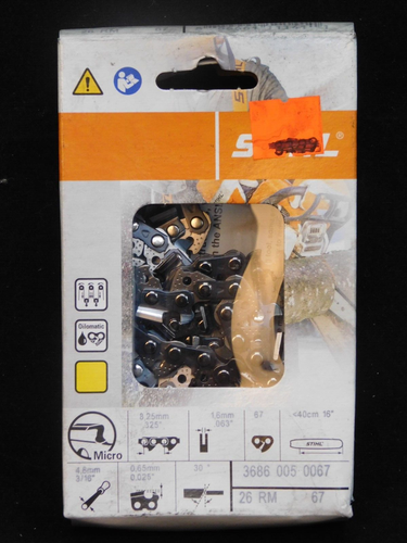 Stihl - 3686 005 0067 - 16" Chain Saw Blade - OEM Equipment - Free ...