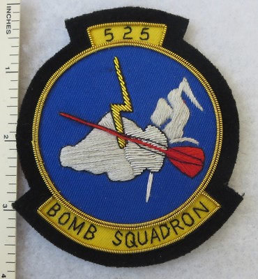 525th BOMB SQUADRON Bullion PATCH US AIR FORCE Custom Sewn for USAF SAC ...