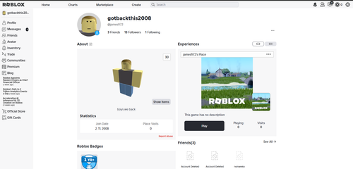 OG roblox acc 2008/ | eBay