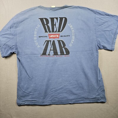 Vintage Levi's Red Tab Shirt Mens L Logo Graphic Tee Blue USA Oversized ...