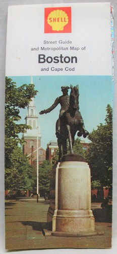 SHELL SERVICE STATION BOSTON & CAPE COD MASSACHUSETTS HIGHWAY ROAD MAP ...