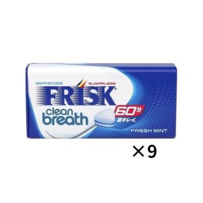 Kracie Foods FRISK CLEAN BREATH Sugarless Fresh Mint (31.5g x 9 boxes ...