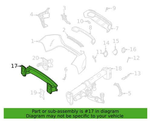 Mercedes Benz Genuine GLE Class 2020-2023 Rear Impact Bar OE 1676100404 ...