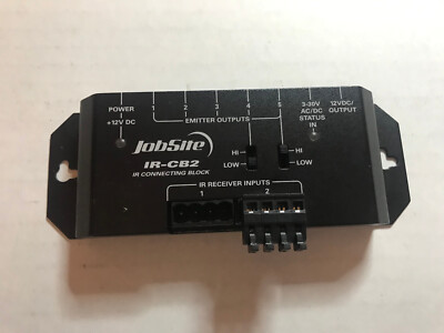 JobSite IR CB2 Remote Two Zone dual input IR Connecting Block Extender ...