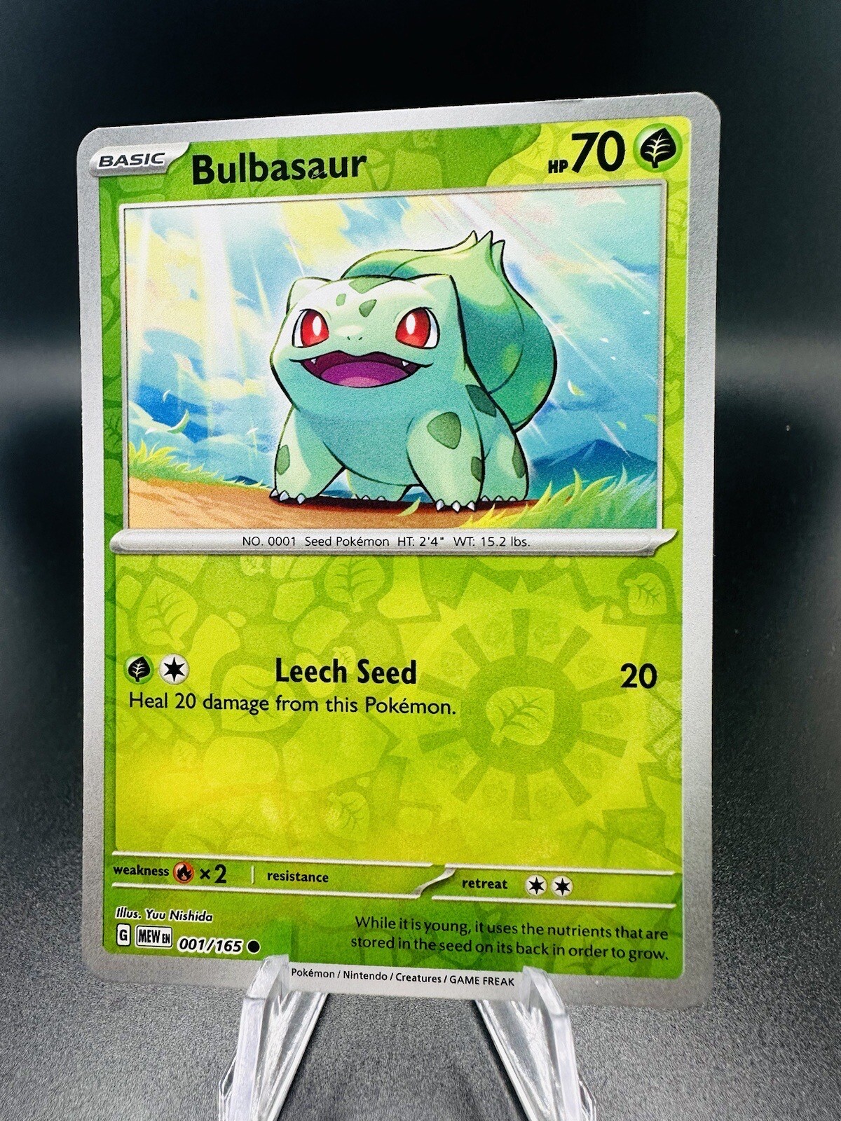 Pokemon TCG - Reverse Holo Bulbasaur 1/165 - English 151 2023 | eBay