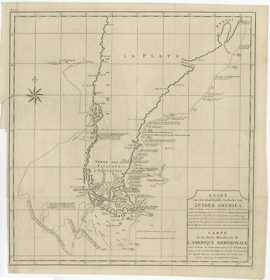 Antique Map of South America tracking the Centurion | eBay