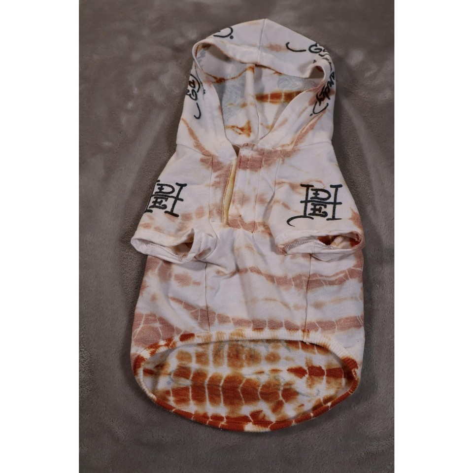 Ed Hardy Sport Dog Hoodie Large Tie-Dye Bulldog Crown Graphic Glitter ...