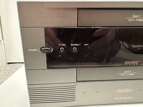 Go Video Montage Dual Deck VCR RECORDER COPIER Gv-6060 6600 6650 VHS ...