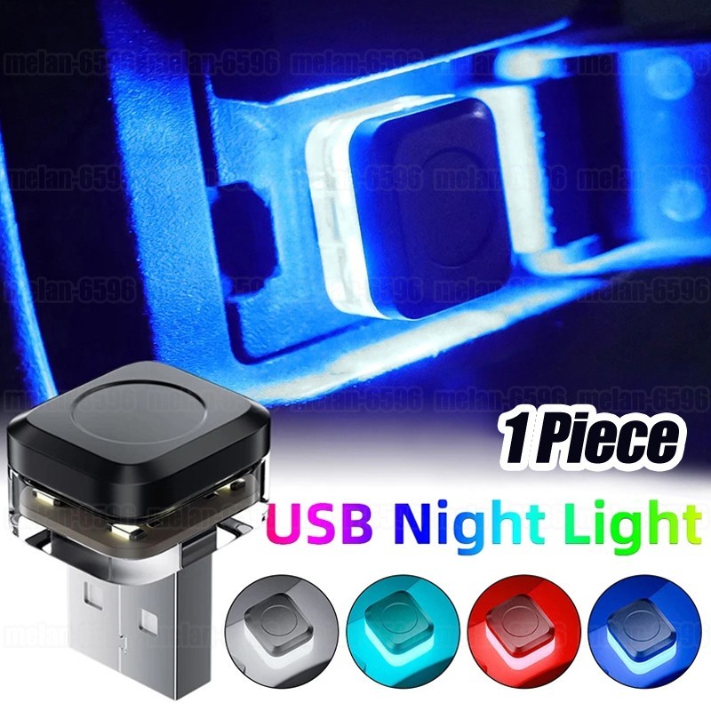 1x USB LED Car Auto Interior Light Neon Atmosphere Ambient Lamp Bulb ...