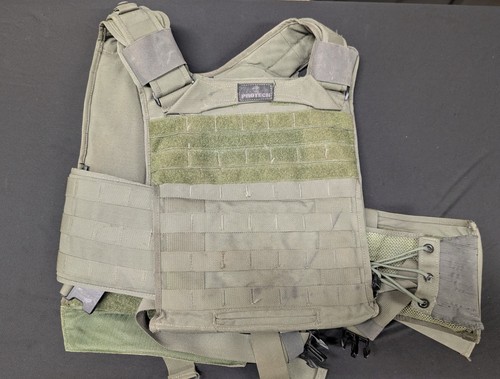 PROTECH Tactical Plate Carrier L/XL W/Cummerbund Ranger Grn Molle USED ...