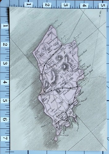 1883 MAP ISLE OF MAN DOUGLAS RAMSAY ONCHAN BALLASALLA KIRK PATRICK ...