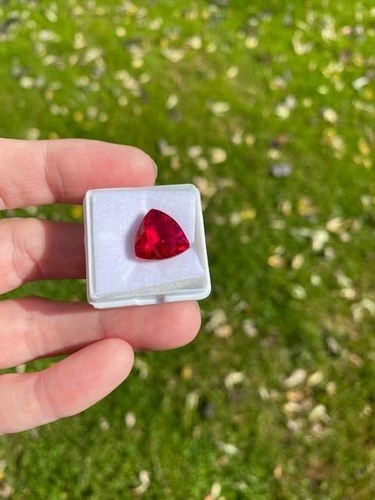 Natural certified Red Ruby 11.35 TCW Trillion Shape Gemstone | eBay