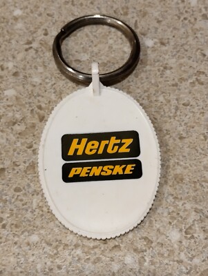 Vintage 1982-83 HERTZ-PENSKE Keychain Truck Leasing Company White Oval ...