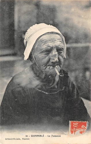 CPA QUIMPERLÉ la fumeuse (141269) | eBay