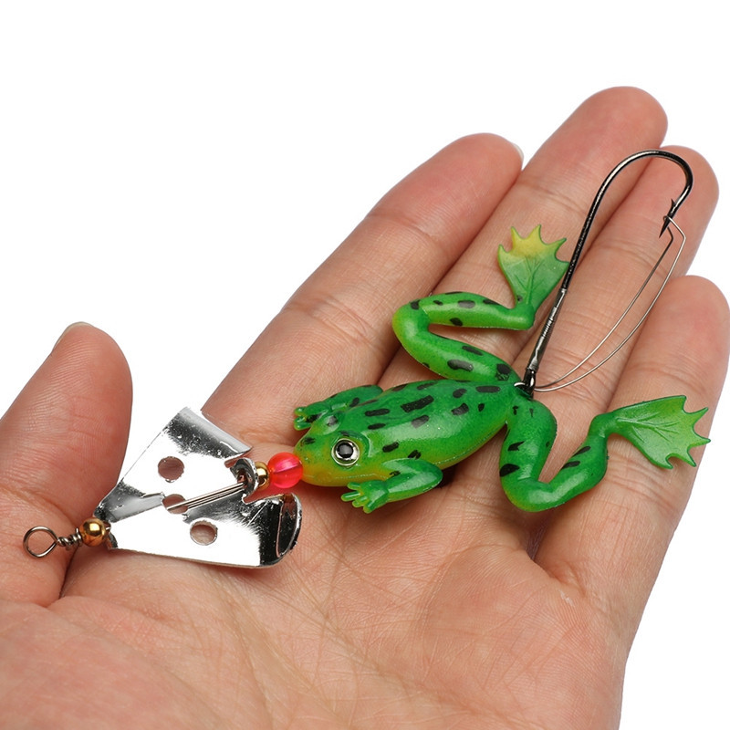 8pcs/lot Soft Rubber Frog Fishing Lure Bass Crankbait Freshwater ...