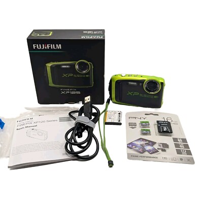Fujifilm Finepix XP125 Digital Camera Waterproof 16MP 5x Zoom Wi Fi ...