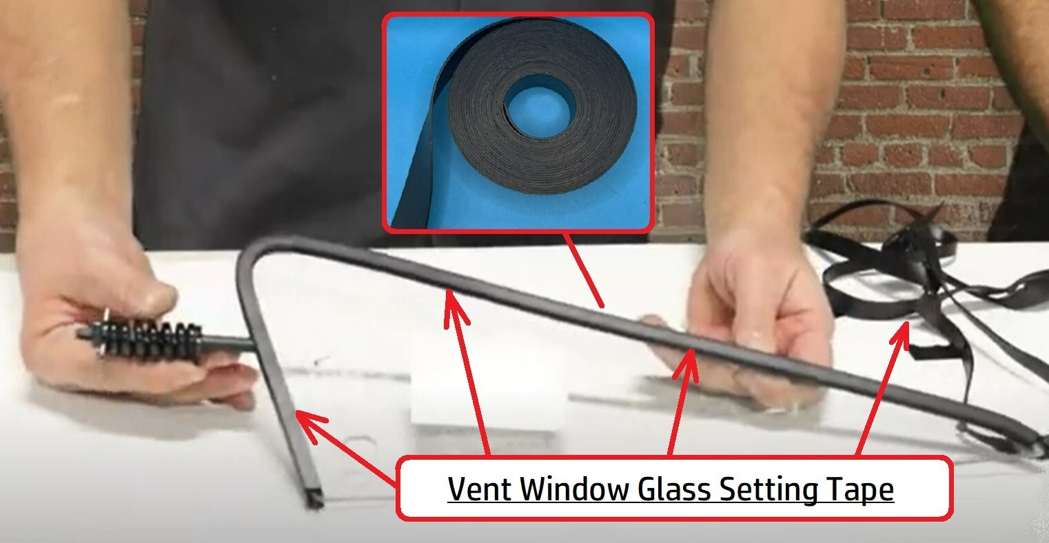 Vent Window Glass Setting Tape For Vintage/Classic Car Truck Wagon Sedan