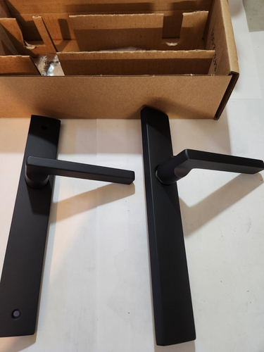 PELLA/BALDWIN SPIERE FRENCH DOOR HANDLE MATTE BLACK INACTIVE DUMMY NEW ...