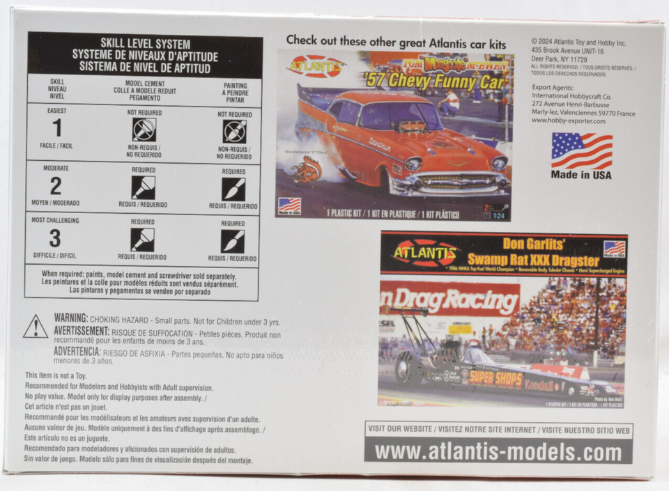 Atlantis Tom McEwen's "Mongoose" Rear Engine Dragster 1:24 Model Car ...
