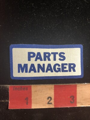 Thin, Printed On Canvas-type PARTS MANAGER Uniform Patch 90J7 | eBay