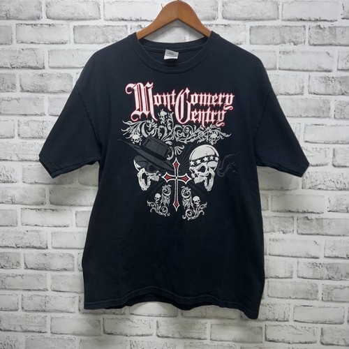 Vintage Montgomery Gentry T-Shirt Size L Skull Band Music Mens Cross | eBay
