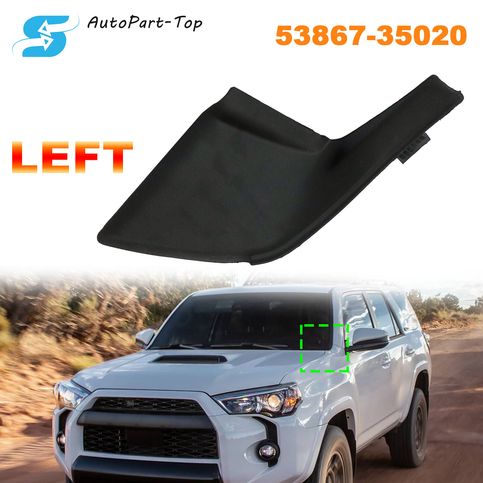 53867-35020 1x Left Windshield Wiper Cowl Cover For Toyota 4Runner 2010 ...