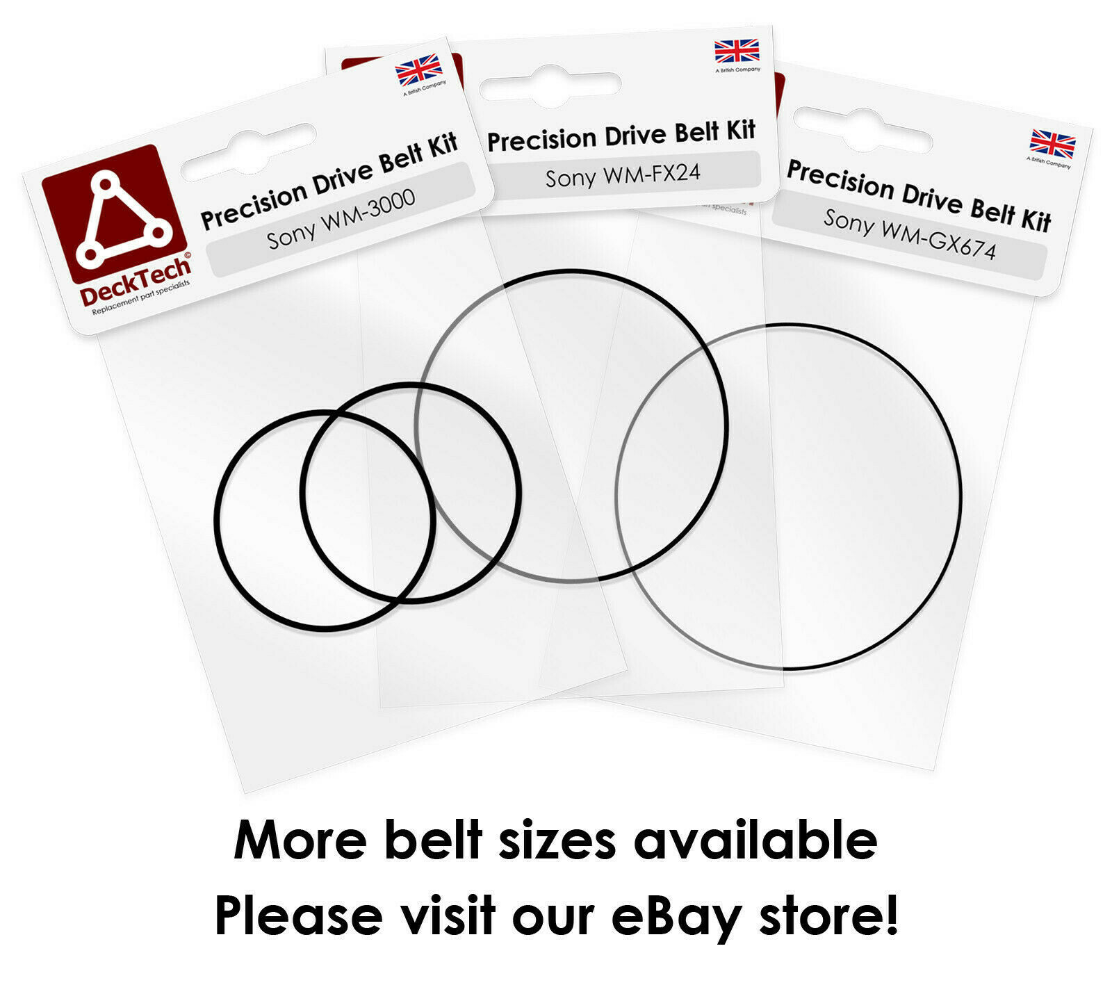 DeckTech™ Replacement Belt Kit for Sony Walkman WM-A10 WMA10 | Rubber ...