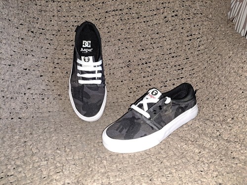 AAPE BY A BATHING APE x DC-Trase SP Skateboard Lace-Ups-Camo-Sz 38 ...