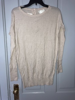 Anthropologie Ruby Moon Sweater With Gold Zipper Detail On Back | eBay