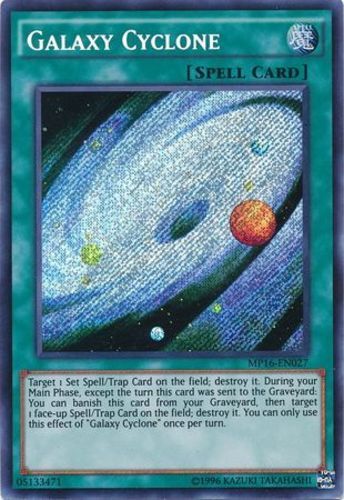 1 x Galaxy Cyclone - MP16-EN027 - Secret Rare - Unlimited Edition Near ...