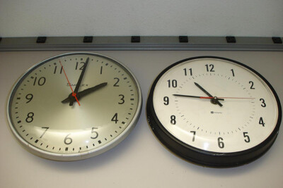 Vintage Simplex School House Wall Clocks Type 7745 & 7645 - Lot of Two ...