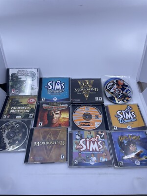 LOT of 20 Vintage Games PC CD Computer Games Sims , Ghost Recon ...