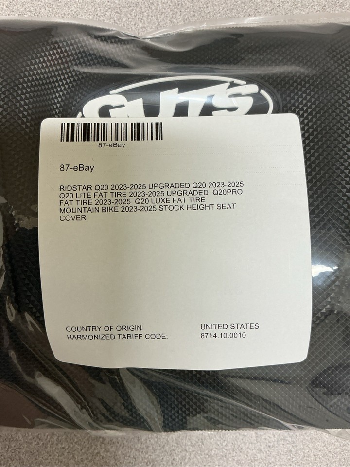 Ridstar Q20 2023-2025 Stock Height Seat Cover (Label For Full ...