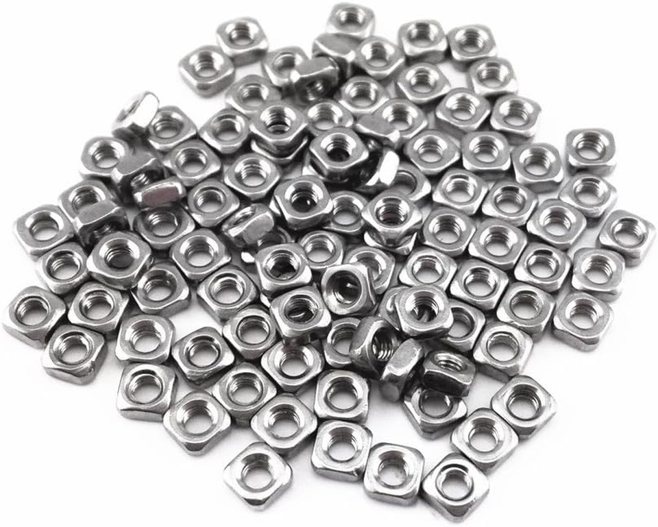 M3 Square Nuts 304 Stainless Steel Pack of 100 5.4X5.4X2.4Mm 3Mm Hole ...