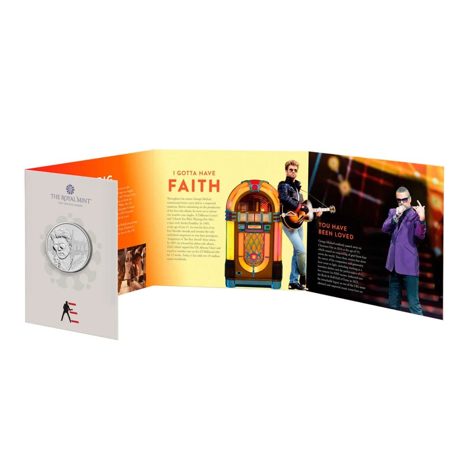 2024 George Michael UK £5 BU Coin Royal Mint Sealed Pack - in stock ...