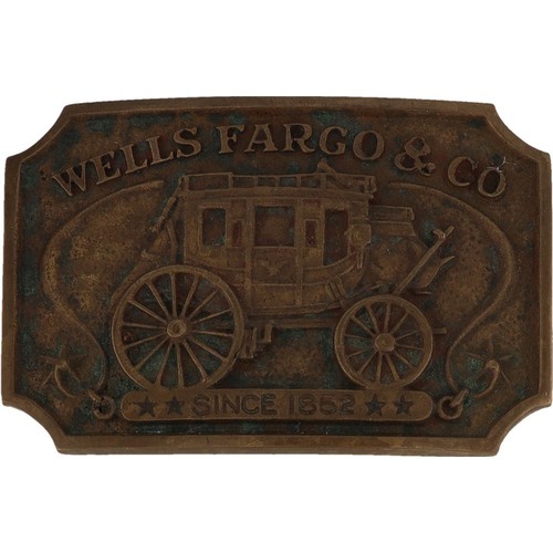 Brass Wells Fargo Bank Logo Banker Banking Teller 1970s Vintage Belt ...