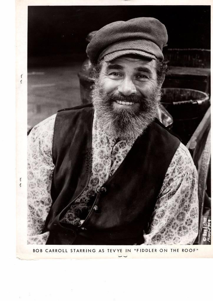 Bob Carroll in "Fiddler on the Roof" Vintage Photo 1969 | eBay