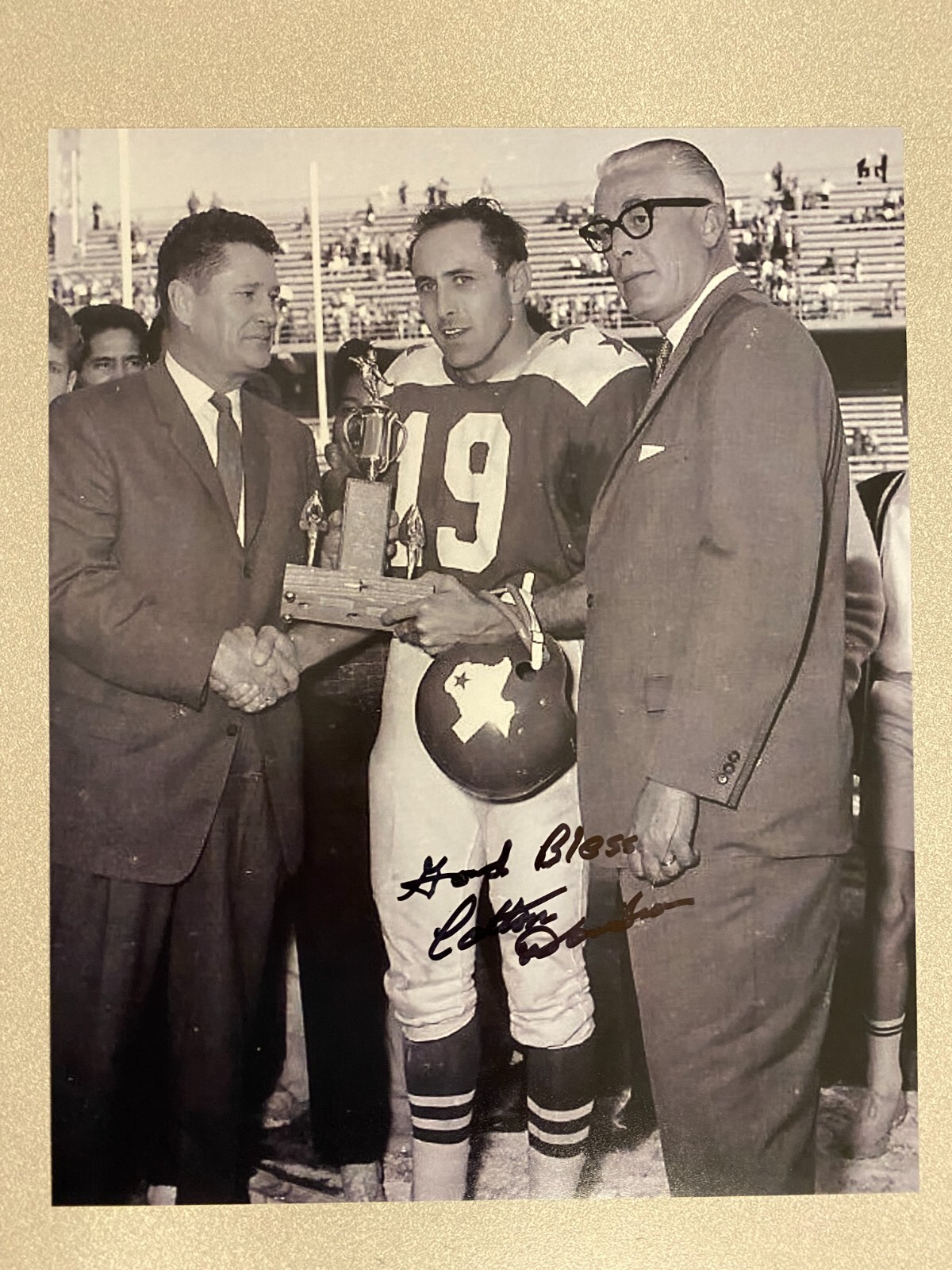 Cotton Davidson signed DALLAS TEXANS 8 X 10 photo AFL ALL STARS | eBay