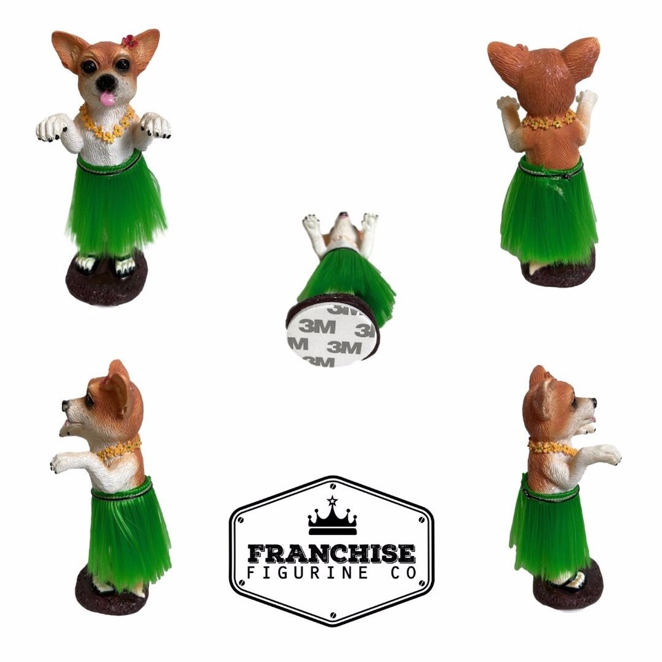 Dashboard Hula Dog Corgi Car Bobblehead Figurine 4.5 Inches Pembroke ...