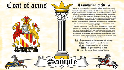 Longford-Longphier COAT OF ARMS HERALDRY BLAZONRY PRINT | eBay